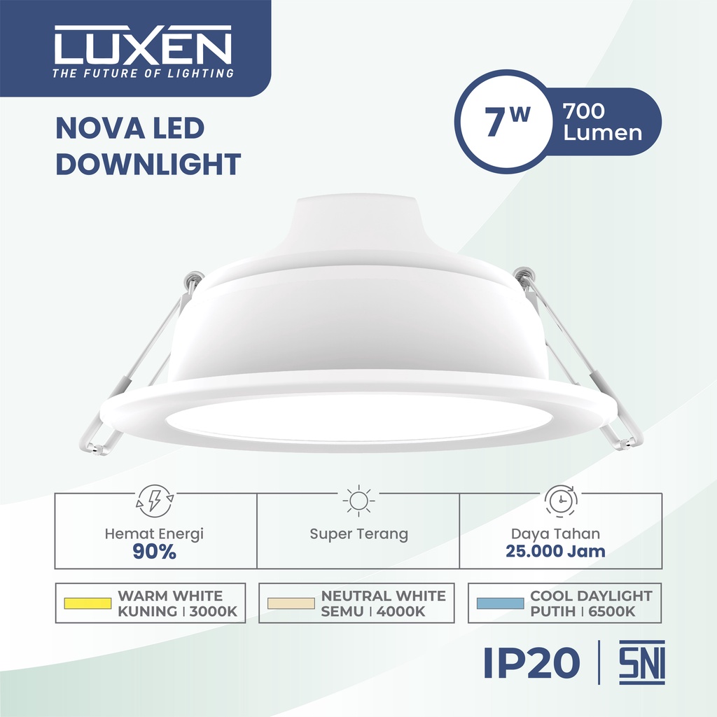 Jual Luxen LED Downlight Nova Series 7 Watt | Shopee Indonesia