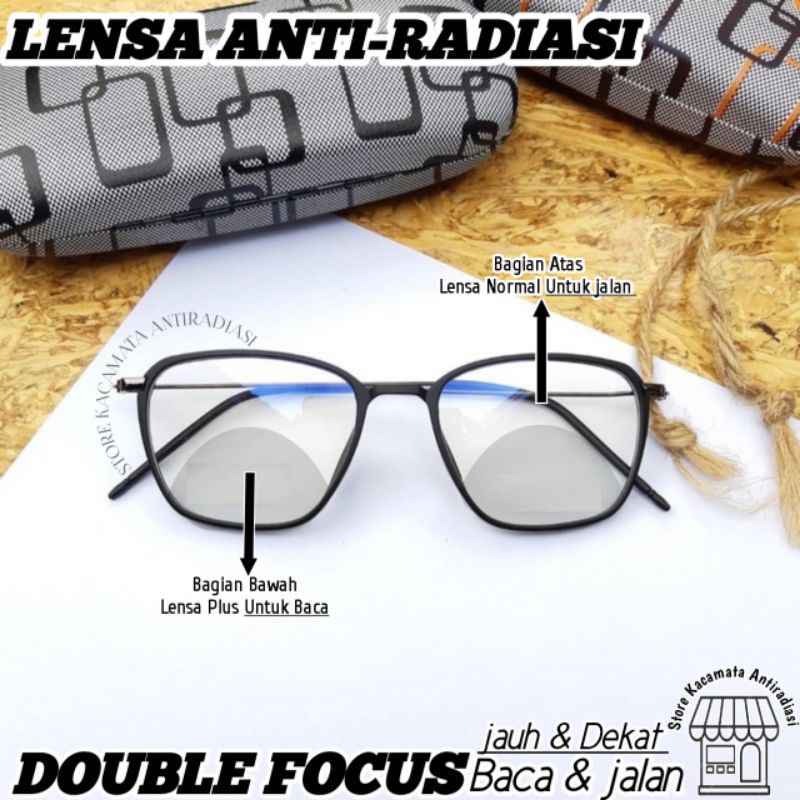 Jual Kacamata Double Focus Baca Dan Jalan Pria/ Wanita Kacamata Jarak ...