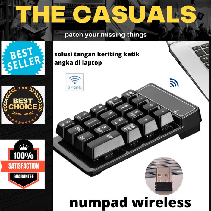 Jual KEYBOARD WIRELESS NUMERIC NUMPAD KEYPAD NUMBER ANGKA ETMAKIT ...