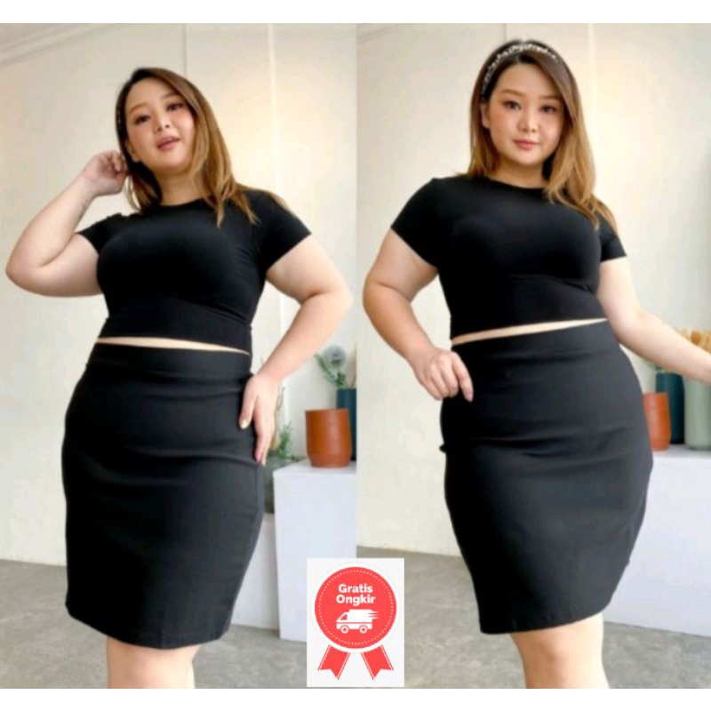 Jual ROK SPAN PENDEK JUMBO DAN STANDART ROK KERJA KANTOR BIG SIZE ...