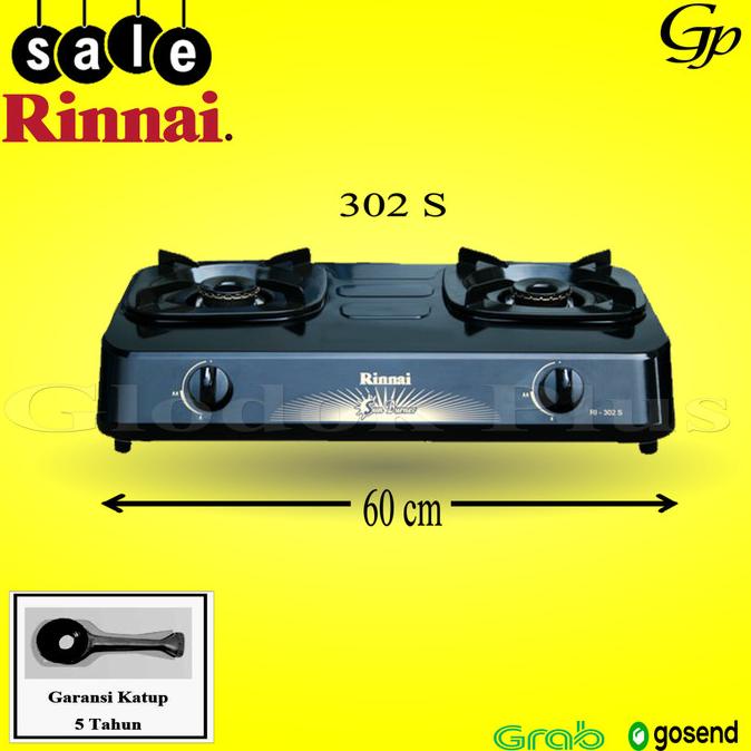 Jual Rinnai RI-302S Kompor Gas 2 Tungku Teflon ri 302 s rinai ri302s | Shopee Indonesia