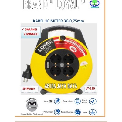 Jual Kabel Roll / Kabel Box / Saklar 10 Meter 3G Loyal Heavy Duty LY-120 IP0 KM Terkini | Shopee ...