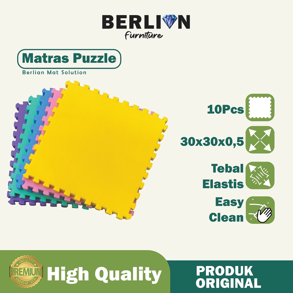 Jual Matras Puzzle 30 x 30 Tbl 0,5 Cm isi 10 Pcs / Alas Lantai ...