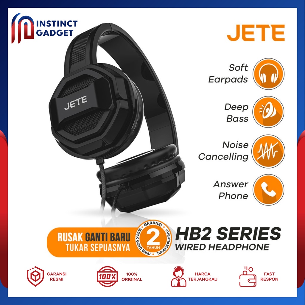 Jual Headset Microphone JETE HB2 with Noise Cancelling - Garansi 2th ...