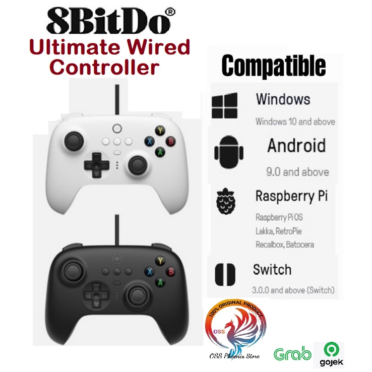 Jual Gamepad 8BitDo Ultimate Wired Controller PC Windows Nintendo ...