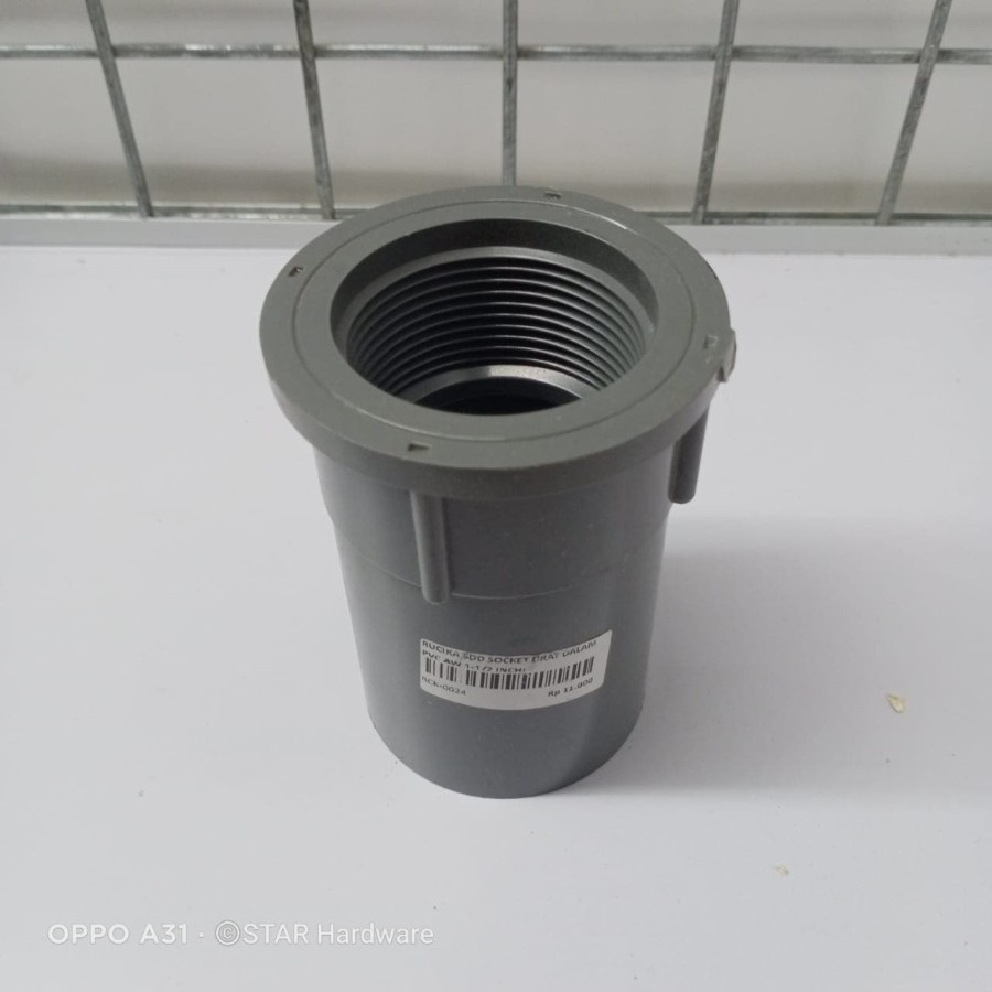 Jual Rucika SDD Socket Drat Dalam PVC AW 1-1/2 Inchi / Faucet Socket ...