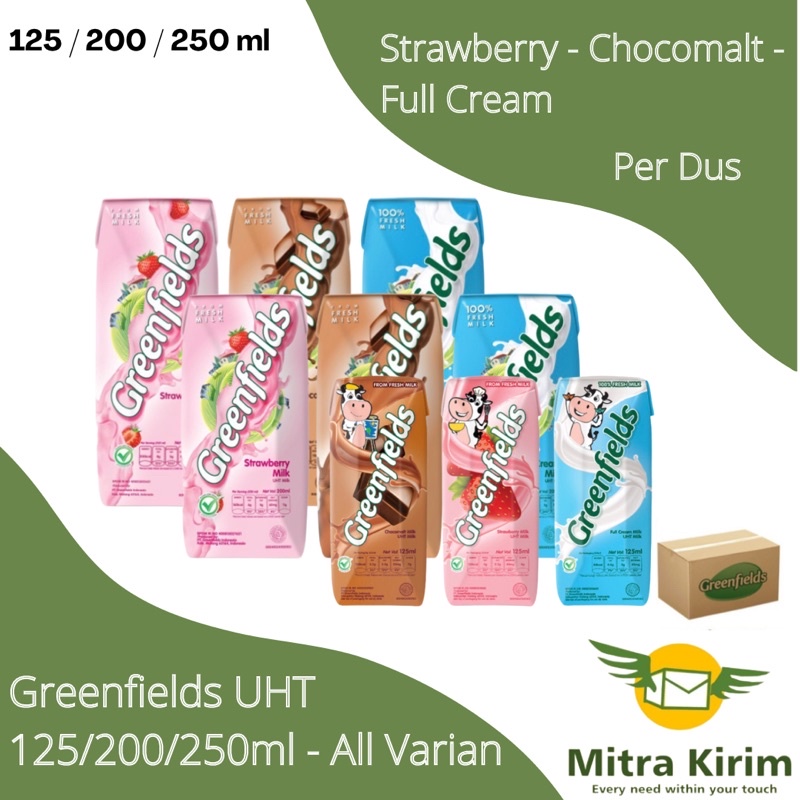 Jual Greenfields UHT All Variant Per Dus - Kemasan 105/200/250 Ml ...