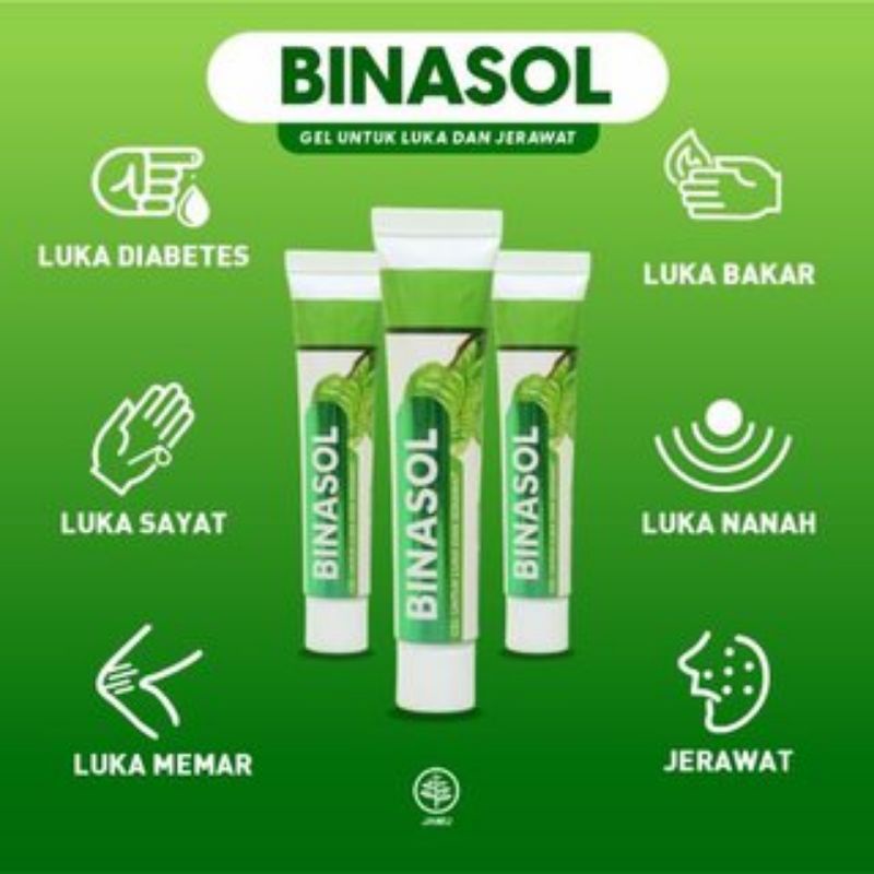 Jual BINASOL Gel Obat Luka Bakar Luka Nanah Luka Basah Luka Operasi ...