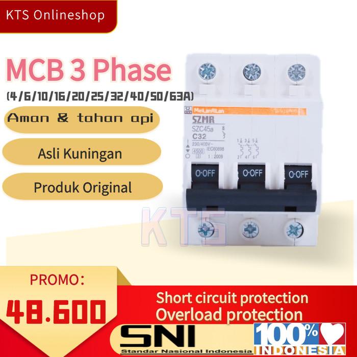 Jual Listrik Mcb 3 Phase Sni (4A/6A/10A/16A/20A/25A/32A/40A/50A/63A) | Shopee Indonesia