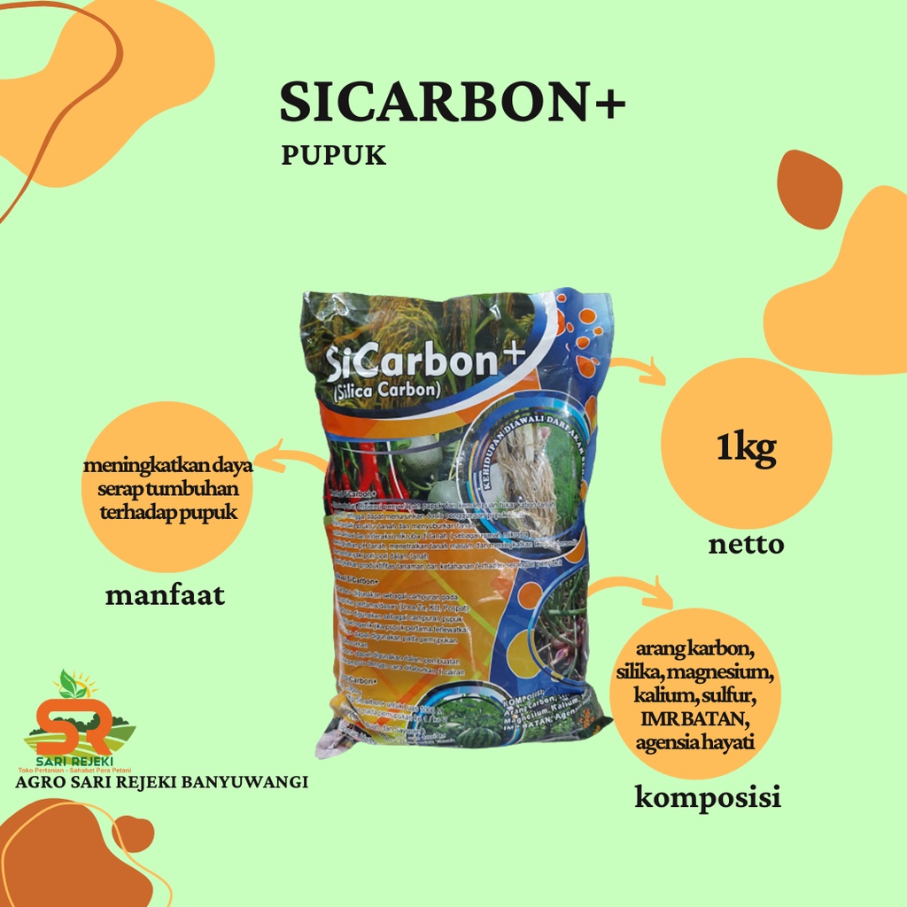 Jual SICARBON PLUS (SILICA CARBON) 1KG PUPUK HITAM untuk akar | Shopee ...