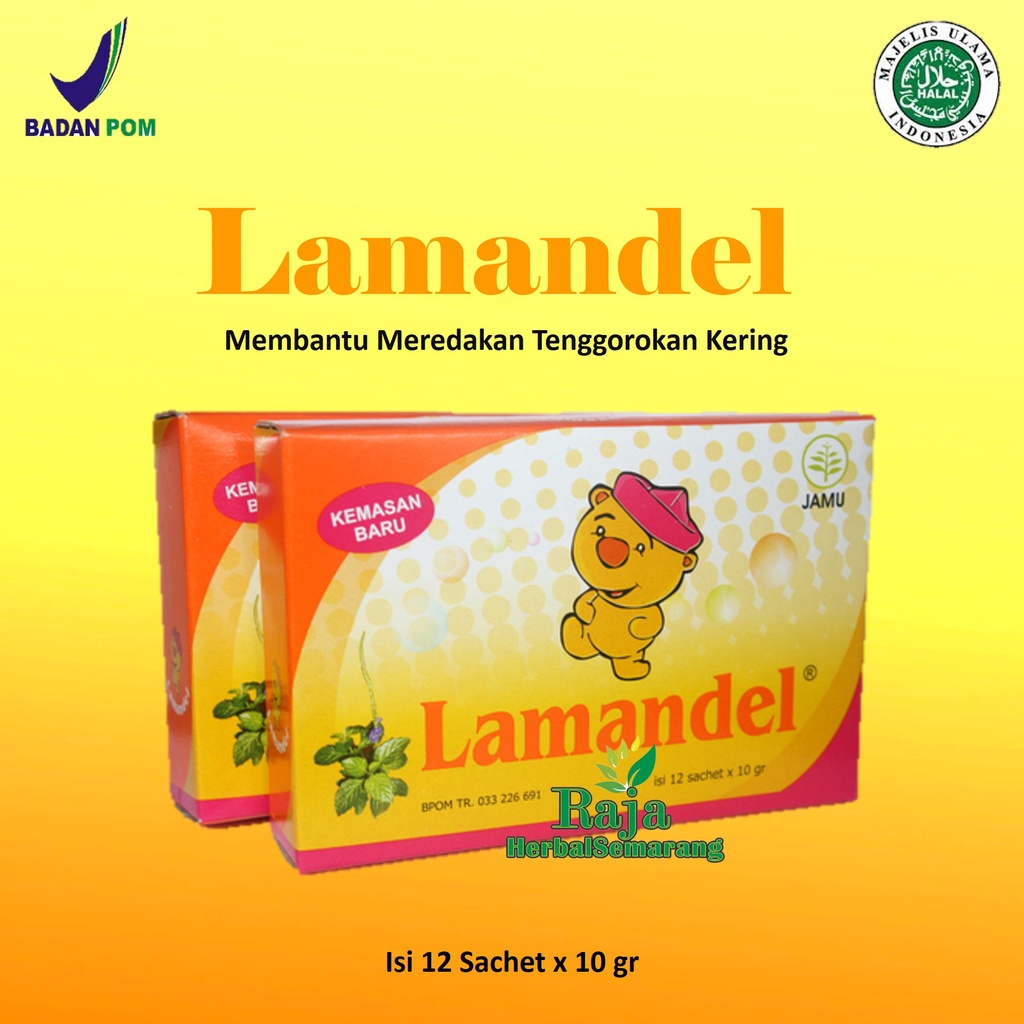 Jual Lamandel Kemasan Kotak Isi 12 Sachet @ 10 gr Obat Herbal Bubuk ...