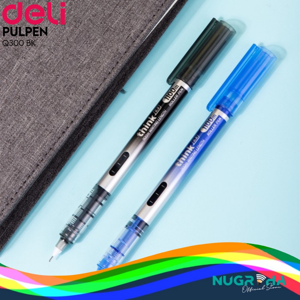 Jual Deli Think Roller Pen 0.5 mm Q300 | Shopee Indonesia