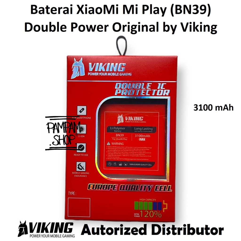 Jual Baterai VIKING Double Power Original XiaoMi Mi Play BN39 Ori Batre ...