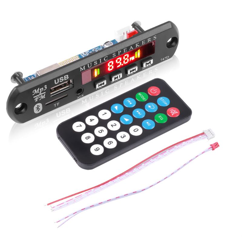 Jual Modul Mp3 Bluetooth 5V 12V Decoder Board USB TF Radio FM | Shopee ...