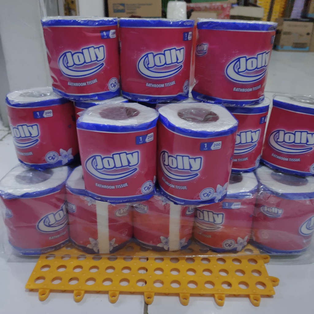 Jual TISSUE TOILET JOLLY BATHROOM TISSUE 200 SHEET Tissue Jolly Roll ...