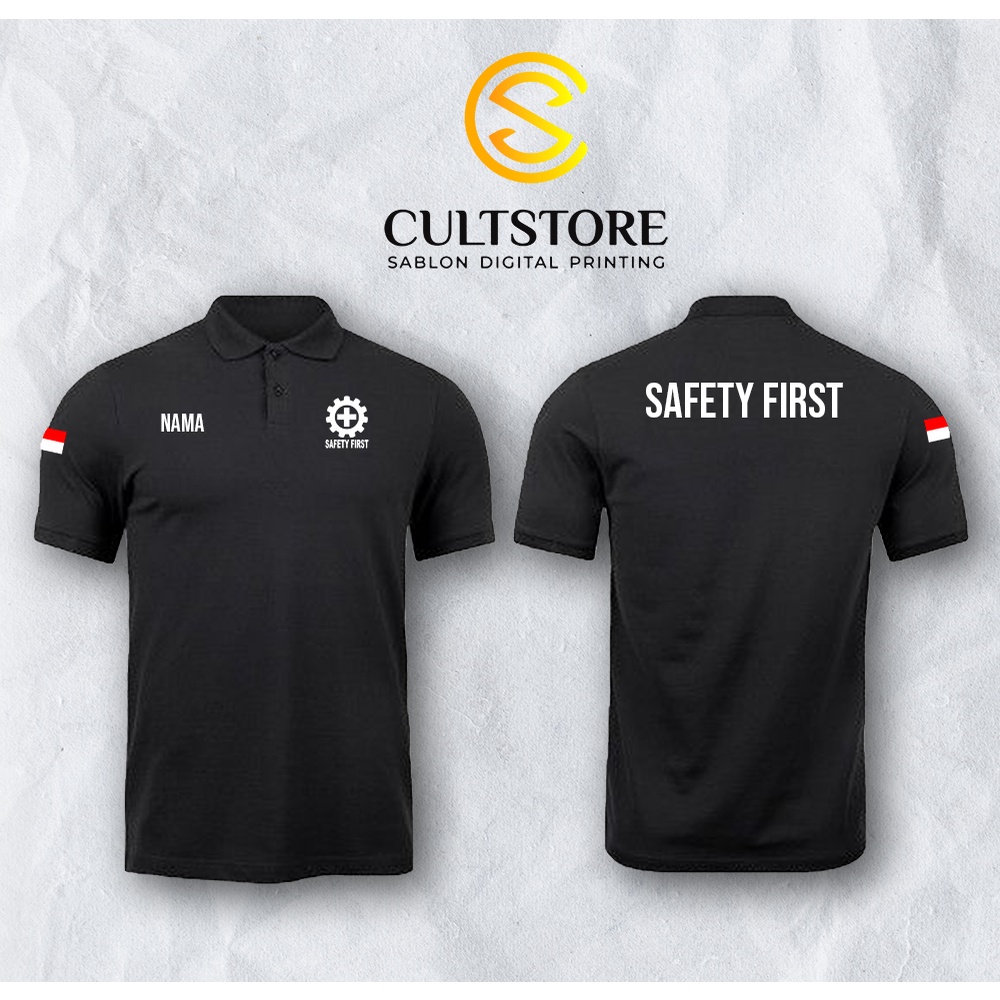 Jual POLO SHIRT KAOS SAFETY FIRST Murah - Poloshirt Safety First FREE ...