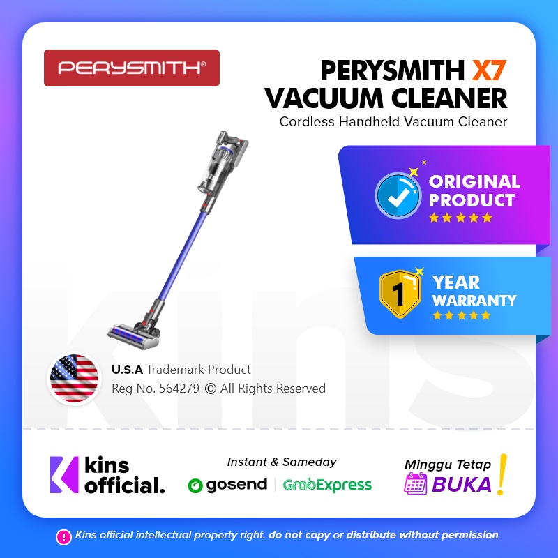 Jual PerySmith X7 Cordless Vacuum Cleaner Handheld Penyedot Debu 32KPA ...