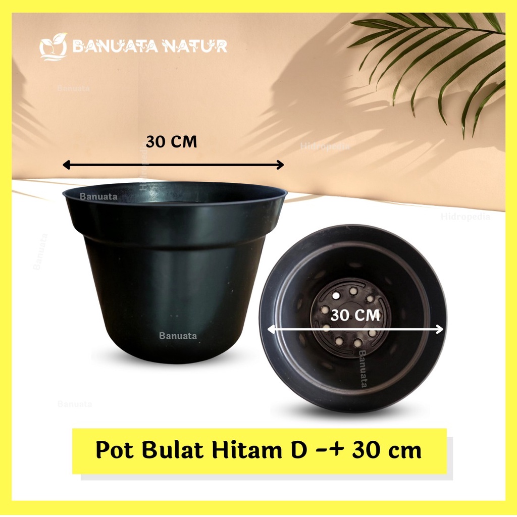 Jual Pot Bunga Anggur Tanaman Plastik Besar Pot Hitam 30 cm - Banuata ...