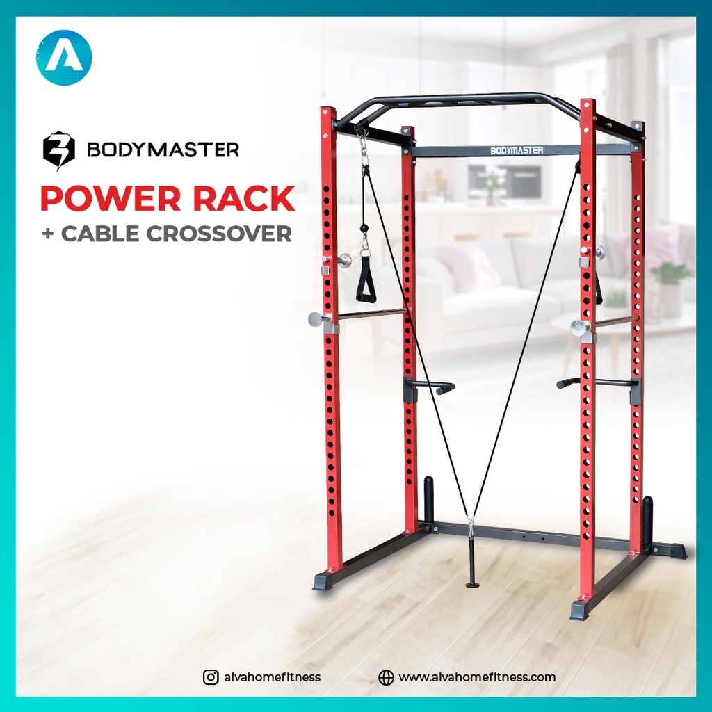 Jual Home Gym Power Rack + Cable Crossover Squat Bench Press Pull Up ...