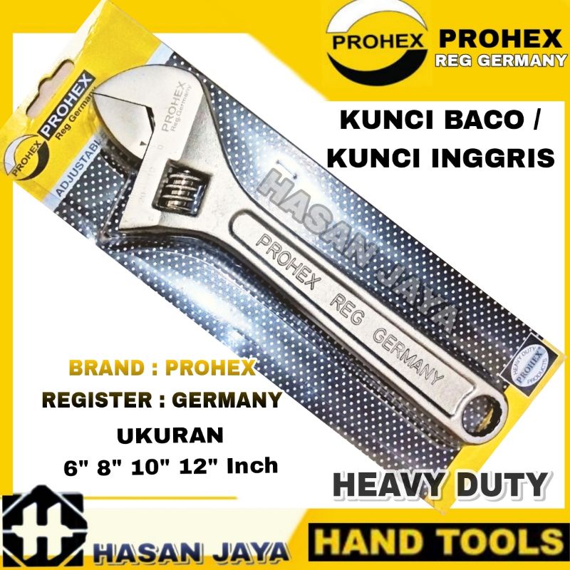 Jual KUNCI INGGRIS / BACO PROHEX 12" / 10" / 8" / 6" INCH REG GERMANY ...