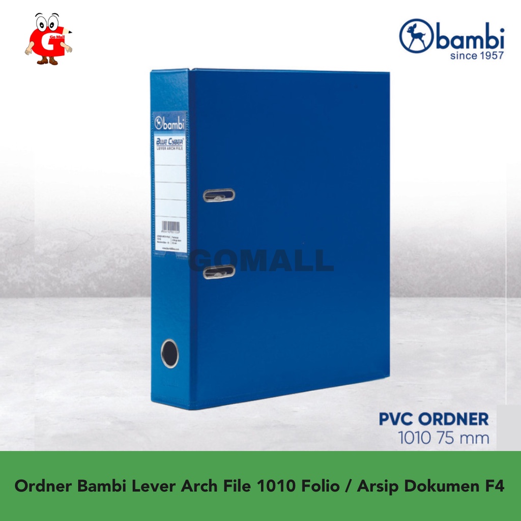 Jual Ordner Bambi Lever Arch File 1010 Folio / Arsip Dokumen F4 ...