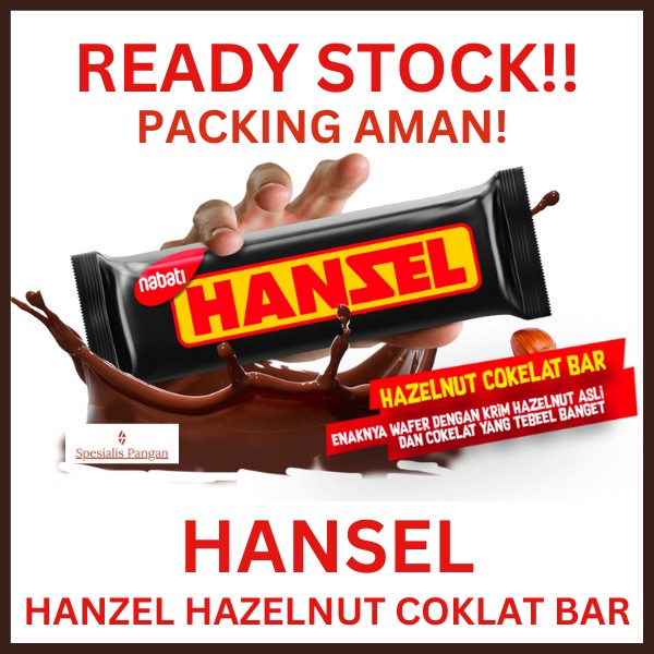 Jual PROMO!! HANSEL HAZELNUT CHOCO BAR SNACK COKLAT MURAH ENAK HANZEL ...
