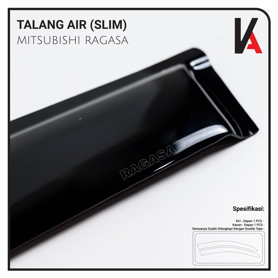 Jual Talang Air Pintu Mobil Mitsubishi Ragasa Model Slim 2 Pintu ...