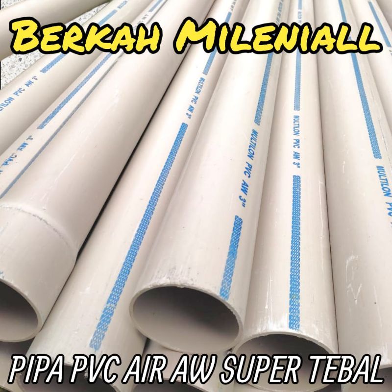 Jual PIPA PVC Air super tebal AW 3 inch satu meter 1 meter | Shopee ...