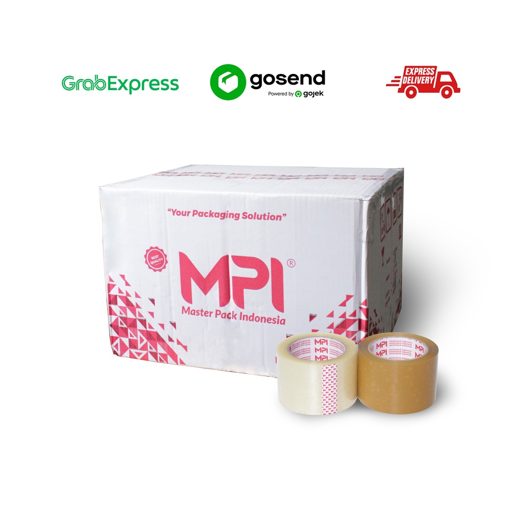 Jual Lakban Bening - Lakban Cokelat 72mm x 100 Yard MPI 1 Dus isi 48 ...