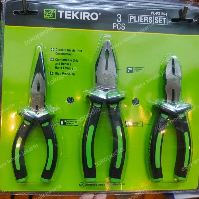 Jual Tang set 3pc tekiro tang kombinasi 7" tang potong 6" tang lancip 6 ...