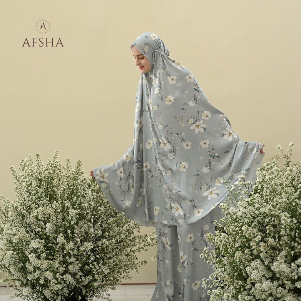 Jual Afsha - Mukena Silk Poppy Series Lasercut 2in1 | Shopee Indonesia