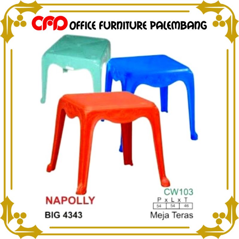 Jual meja plastik napolly big 4343 meja teras meja taman meja plastik ...