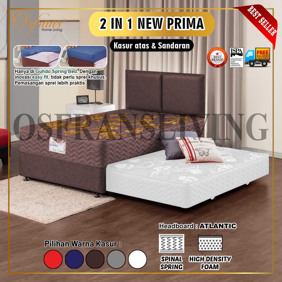 Jual Guhdo Springbed New Prima 2 In 1 120x200 - Fullset PROSPINE - Spring Bed Sorong Kasur ...