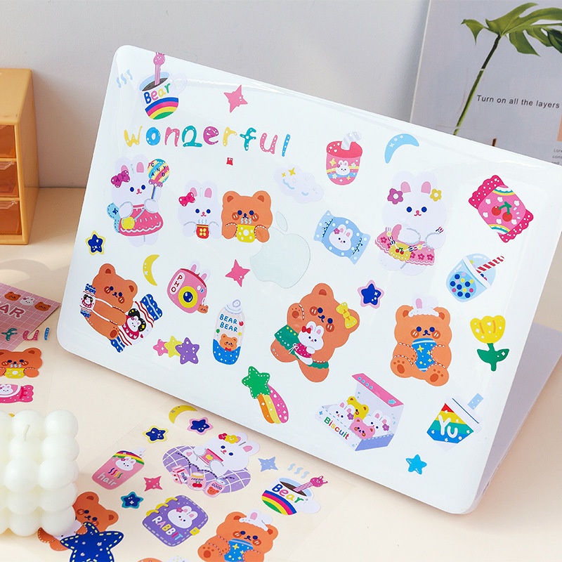 Jual Stiker PVC Dekorasi Motif Kelinci Big Bear Lucu | Sticker Deco DIY ...
