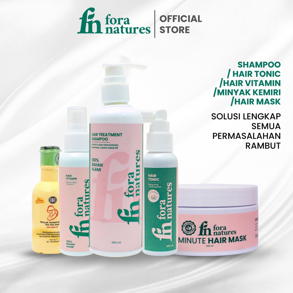 Jual Fora Natures Shampoo / Hair Vitamin / Hair Tonic / Minyak Kemiri ...