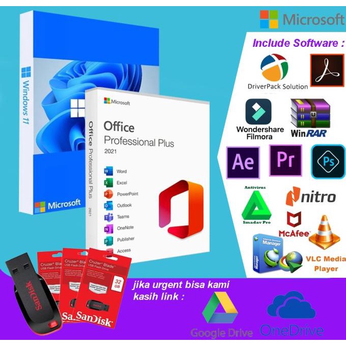 Jual Paket Install Ulang Windows 11 Pro & Microsoft Office 2021 ...