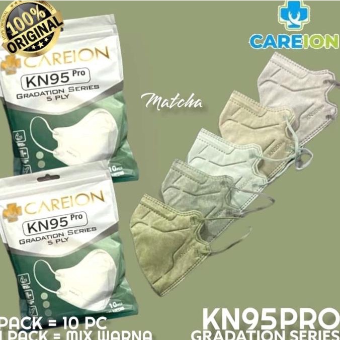 Jual Masker KN95 5ply Pro Careion Gradation Shrimpink Series isi 10 90 ...