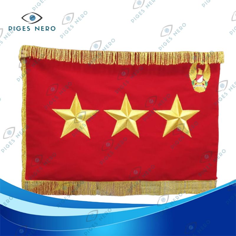 Jual Bendera Pataka Rapati Bintang 3 Logo TNI AD Bordir | Shopee Indonesia