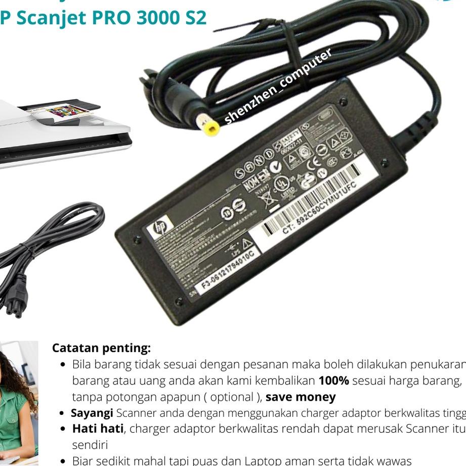 Jual codem3M7y--Charger Adaptor Scanner HP Scanjet PRO 2500 F1 3000 S2 ...