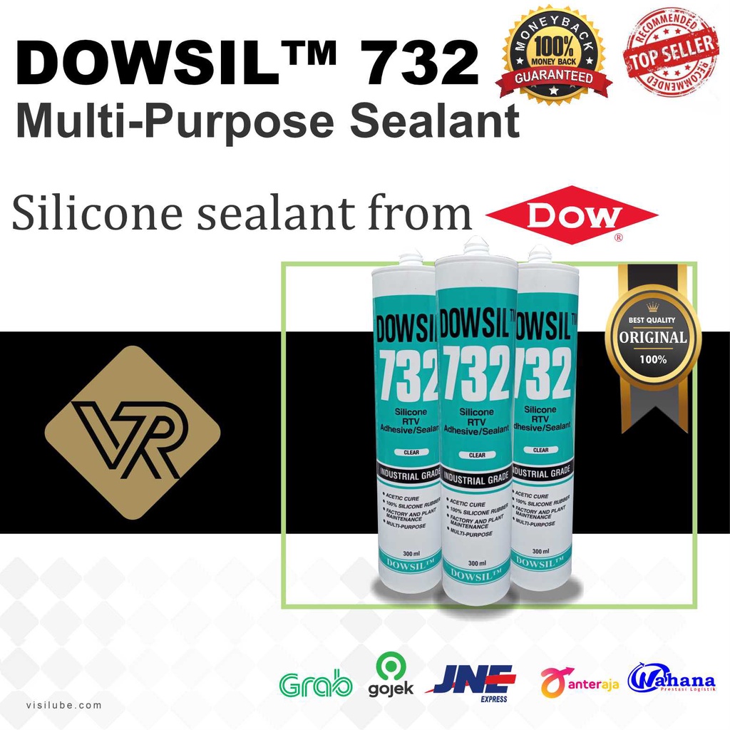 Jual Dowsil 732/Dow Corning 732/Dowsil RTV 732/Dow Corning RTV 732 300ml/silicone sealant ...