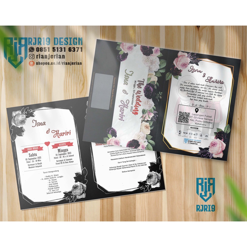 Jual UNDANGAN PERNIKAHAN HEPI 301 SUDAH TERMASUK LABEL NAMA DAN PLASTIK ...