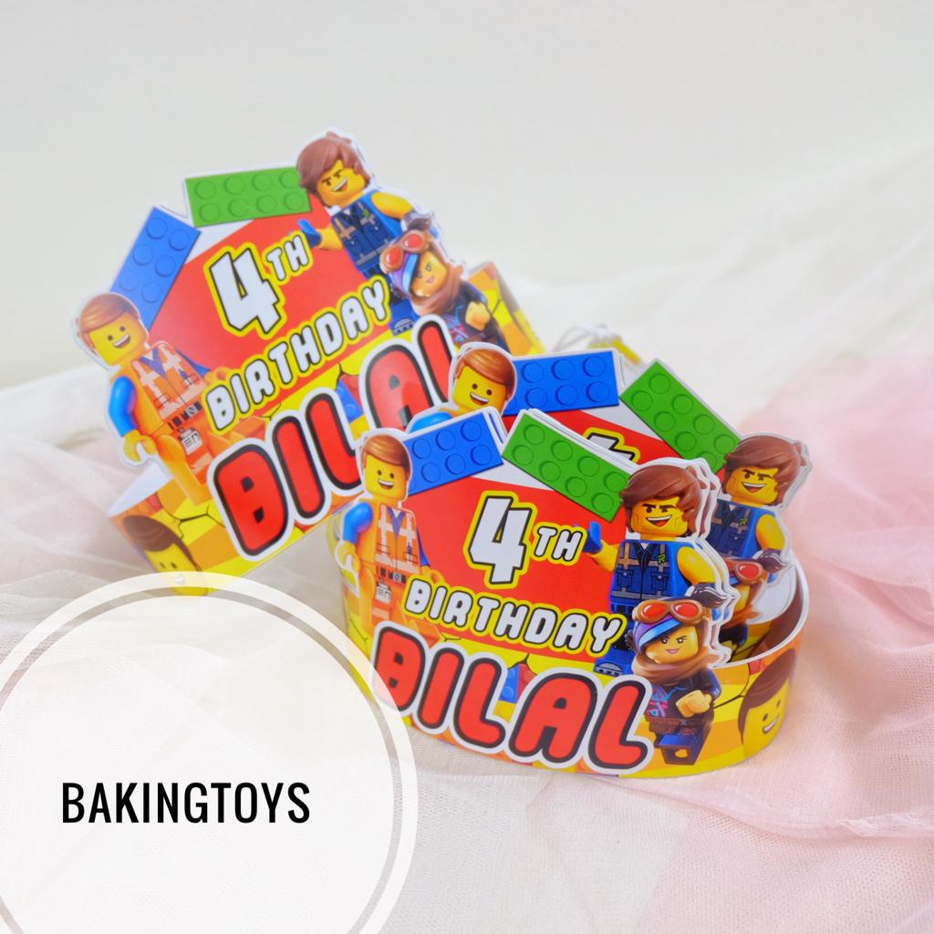 Jual Lego Movie Topi Ulang Tahun Anak / Hiasan Kepala Birthday Party ...