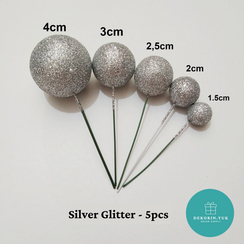 Jual CAKE TOPPER HAPPY BIRTHDAY HIASAN KUE BENTUK BOLA TUSUK GOLD EMAS SILVER CAKE TOPPER KIPAS ...