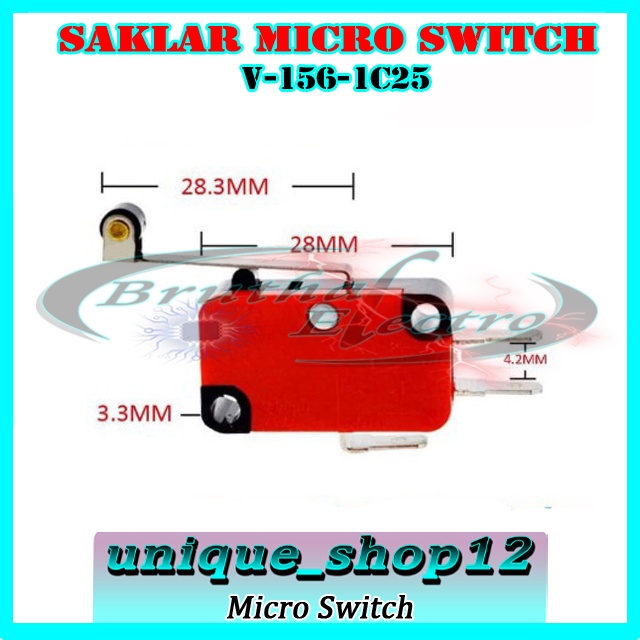 Jual Saklar Micro Switch Omron V-156-1C25 Saklar Limit Micro Miniature Tuas Roda | Shopee Indonesia