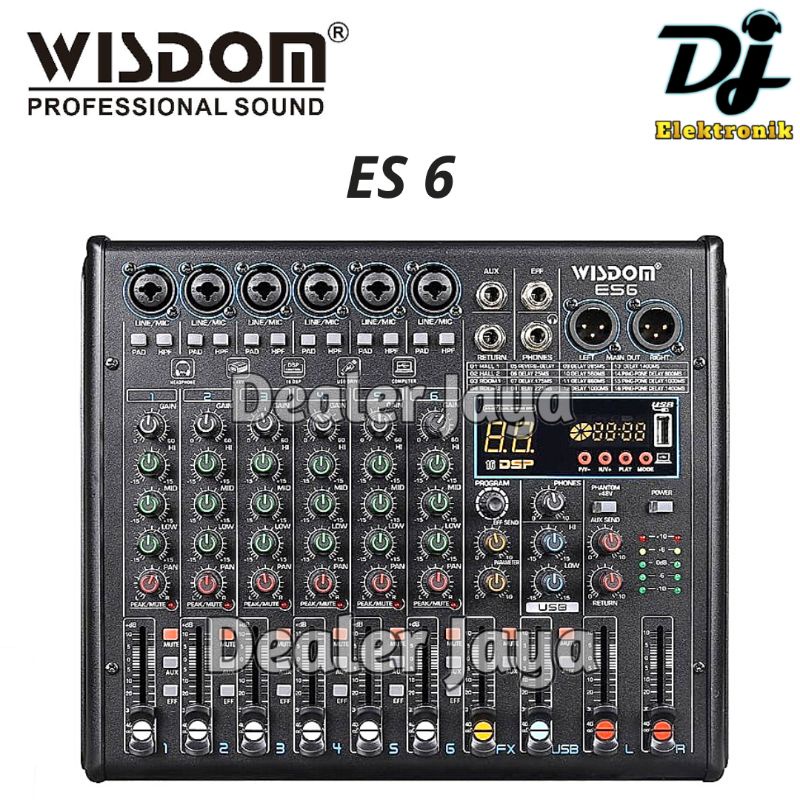 Jual Mixer Analog Wisdom ES 6 / ES6 - 6 channel | Shopee Indonesia
