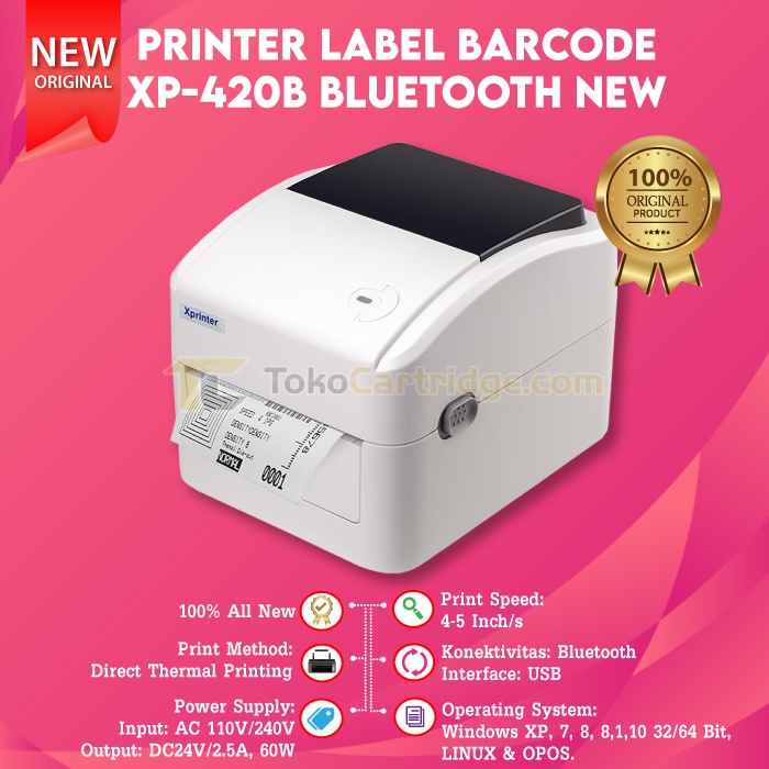 Jual Printer Label Barcode XP-420B Bluetooth New, XPrinter Thermal ...