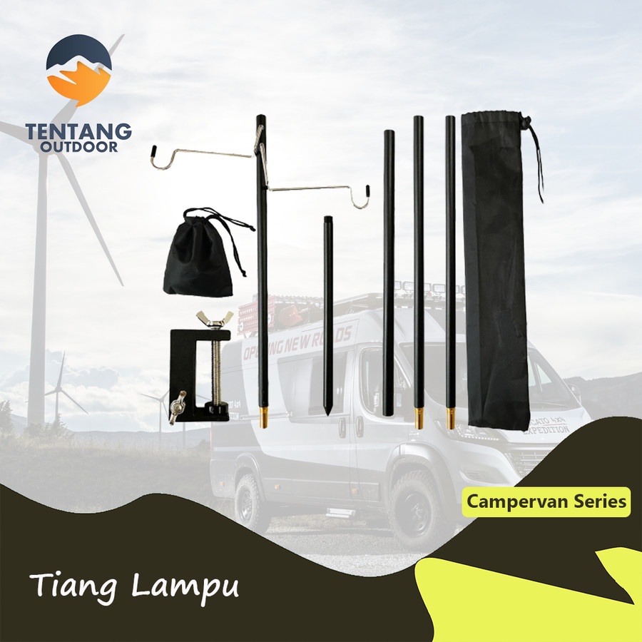 Jual Tiang Lampu Gantung Campervan Camping Aluminium Alloy Light Stand ...