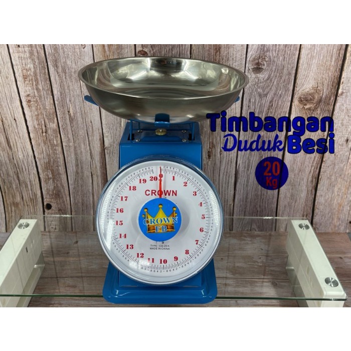 Jual Timbangan Besi Duduk 20 kg Timbangan Buah /Dapur/ Sayur Crown | Shopee Indonesia