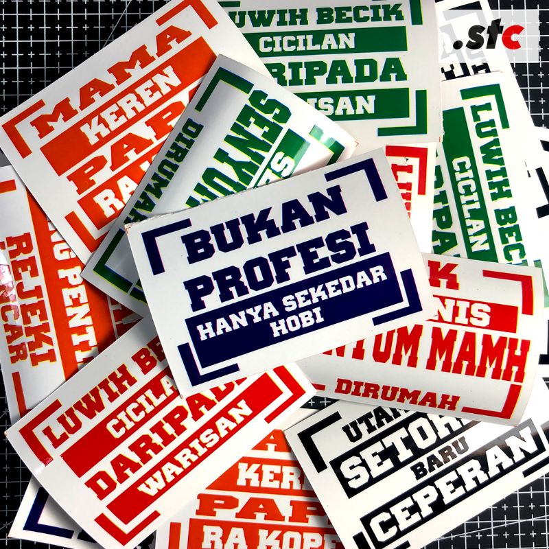Jual isi 15 lembar stiker kata-kata sticker Mobil Sticker Truk Oleng ...