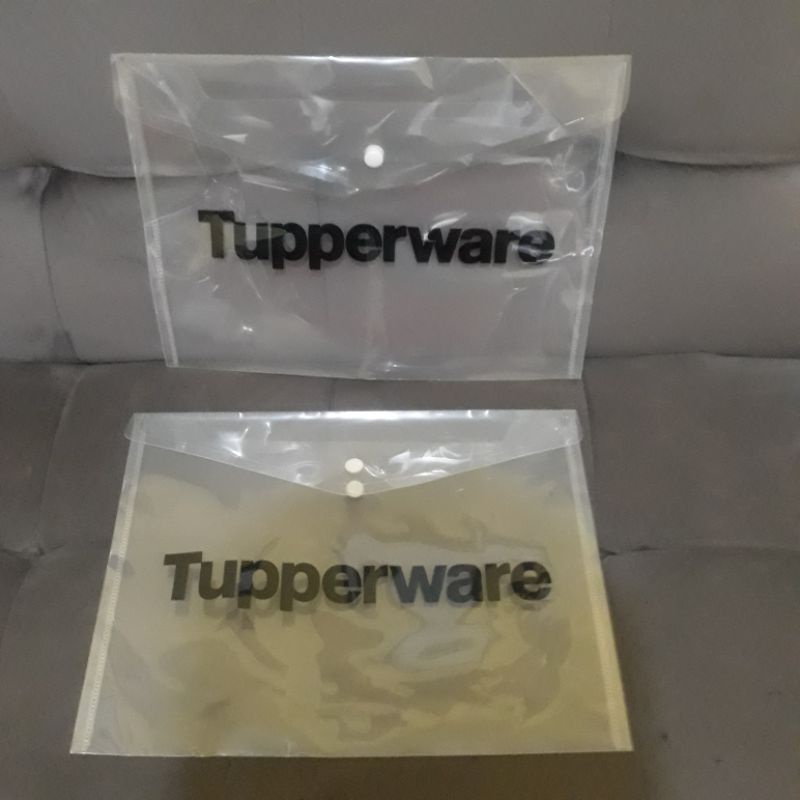 Jual Map plastik Tupperware / Map Tupperware / Map bening berkancing ...